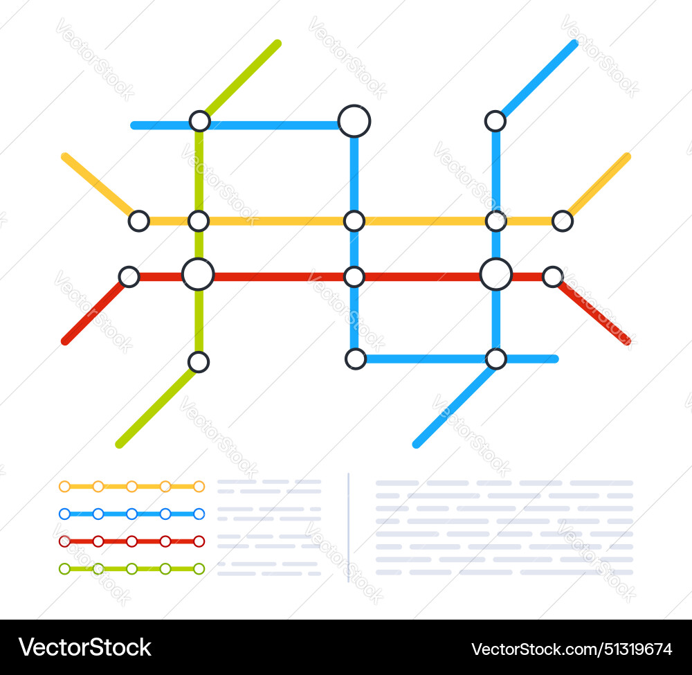 Metro subway city map underground transport Vector Image