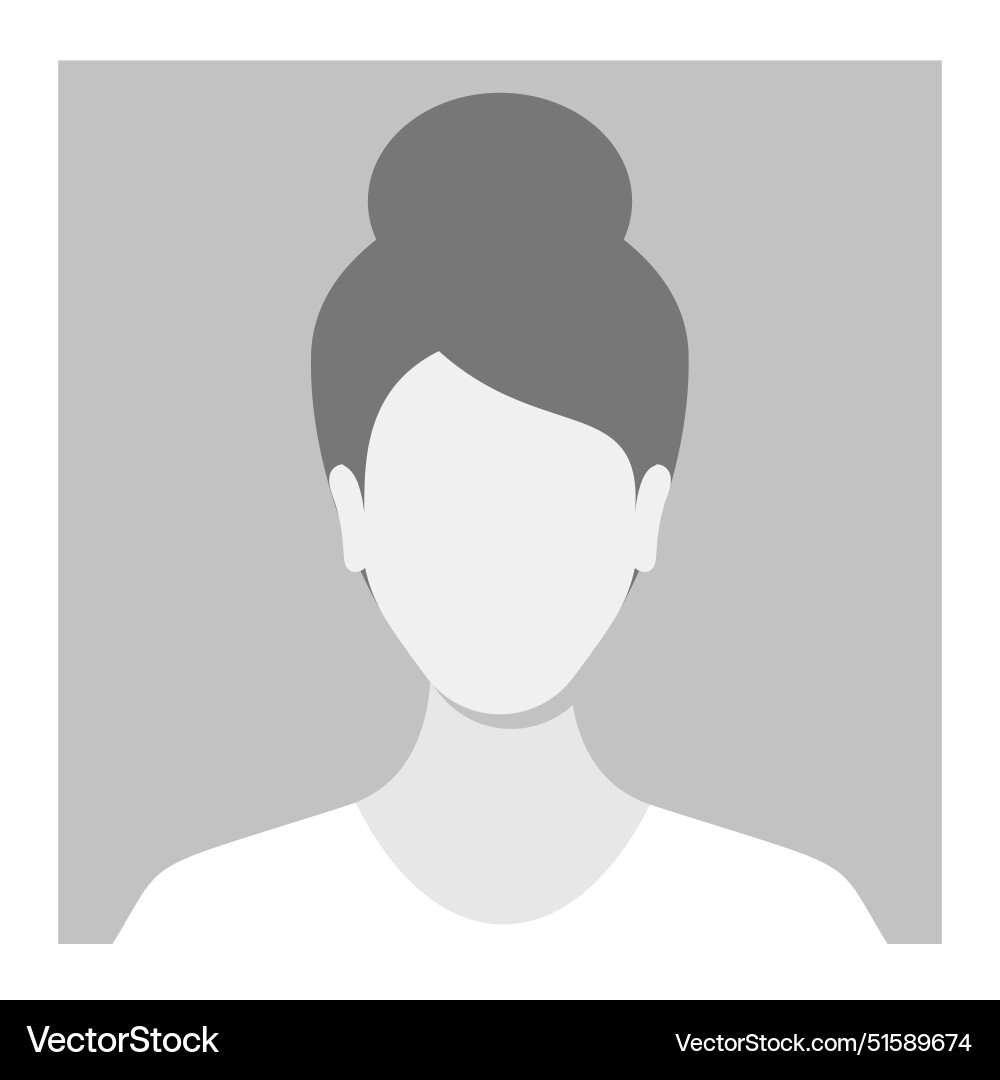 Minimalistic female character placeholder avatar Vector Image