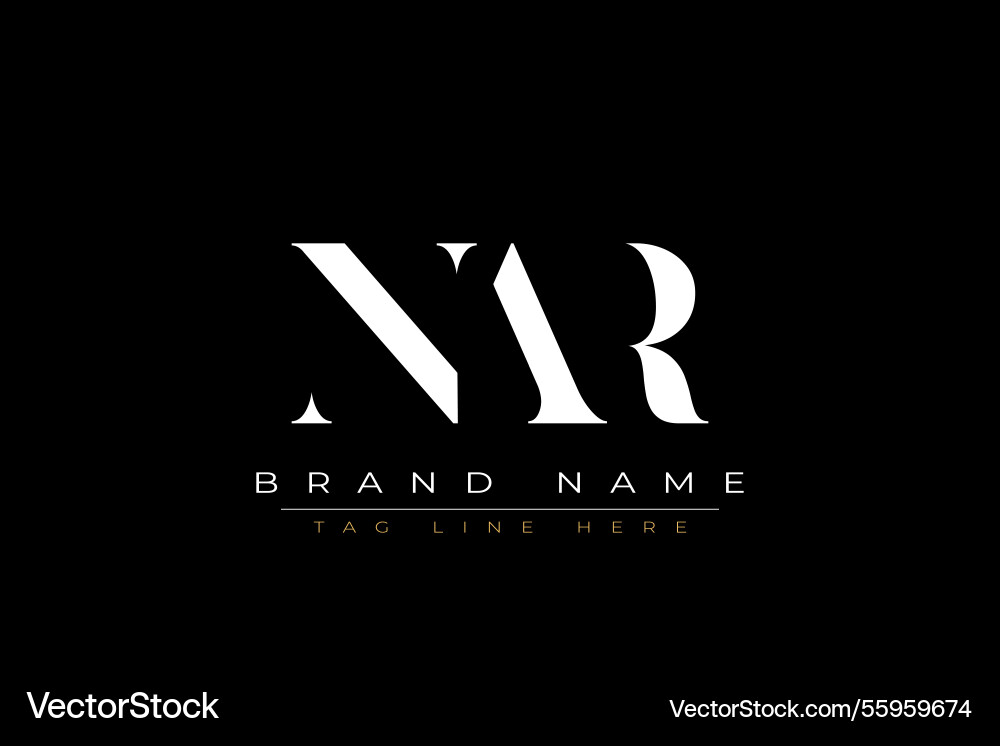 Nar abstract letter logo design Royalty Free Vector Image