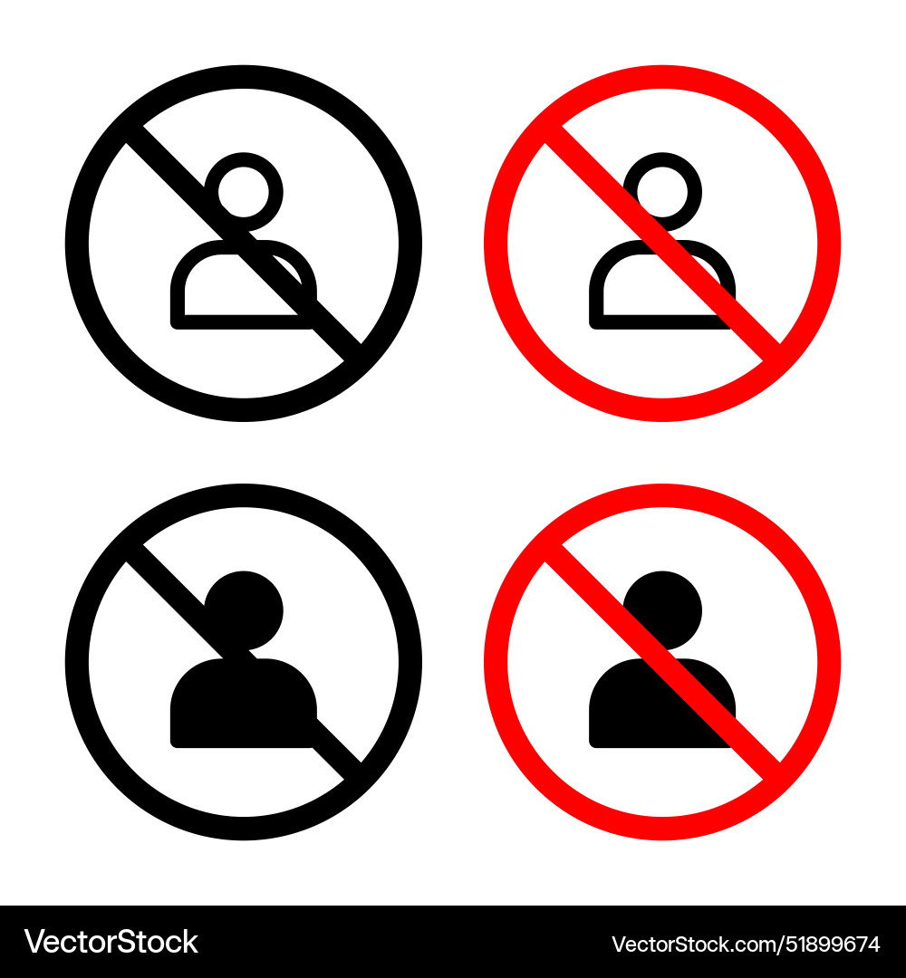 No account sign indicating required Royalty Free Vector