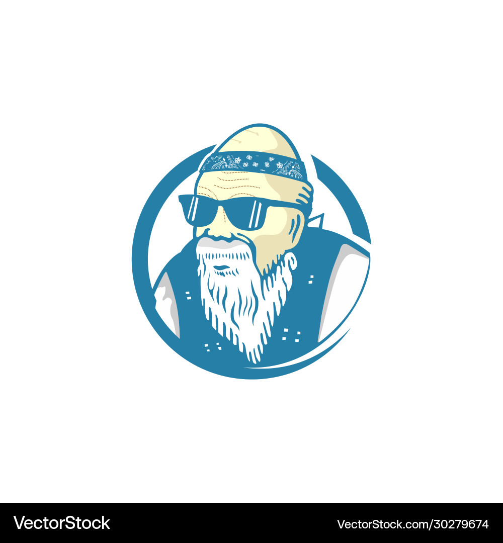 Old Man Logo - Senior Illustration Royalty Free Vector Image
