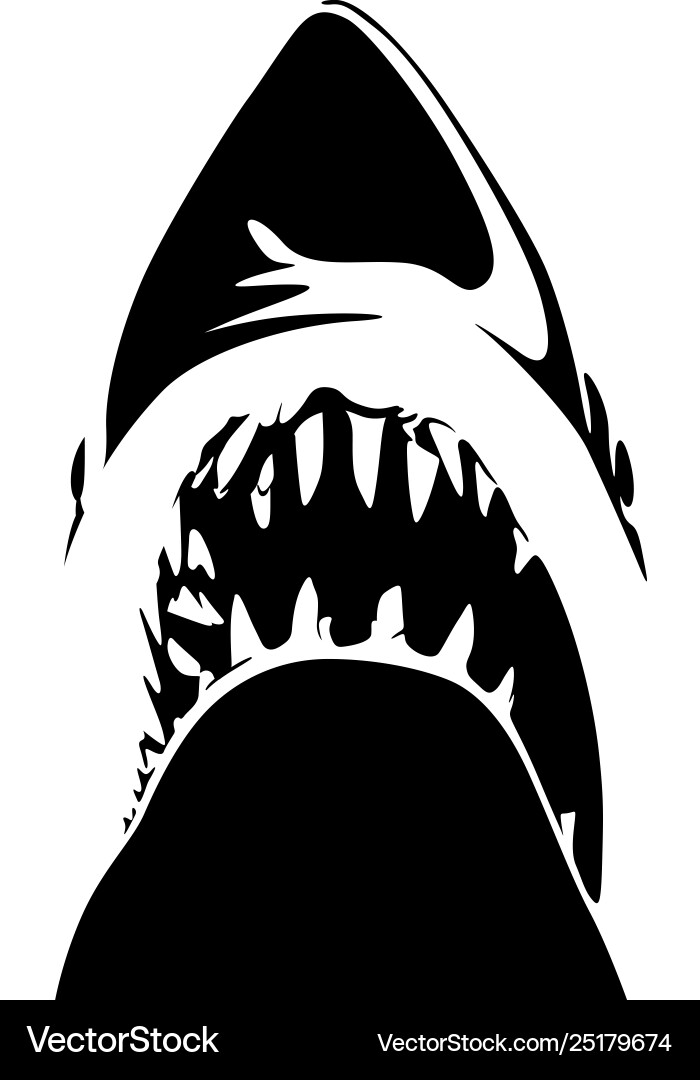 Shark teeth Royalty Free Vector Image - VectorStock