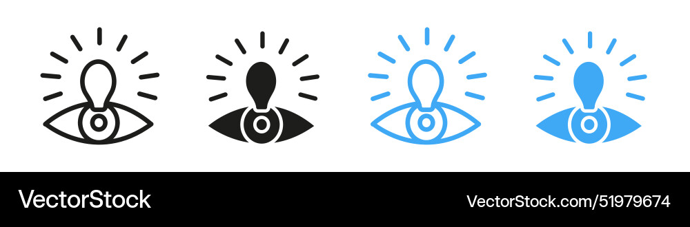 Vision icon mark in filled style Royalty Free Vector Image