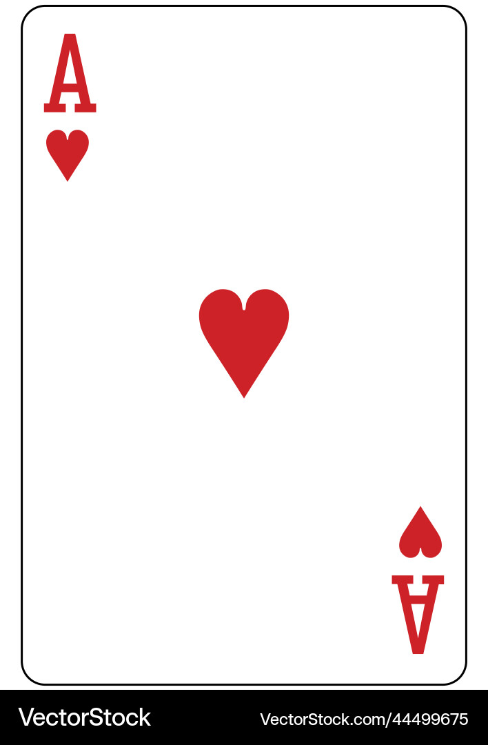 Ace of hearts Royalty Free Vector Image - VectorStock