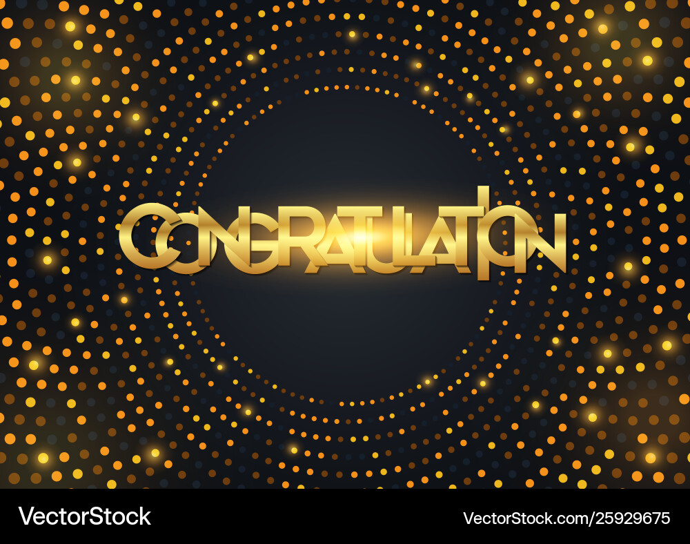 Black paper cut background congratulation Vector Image