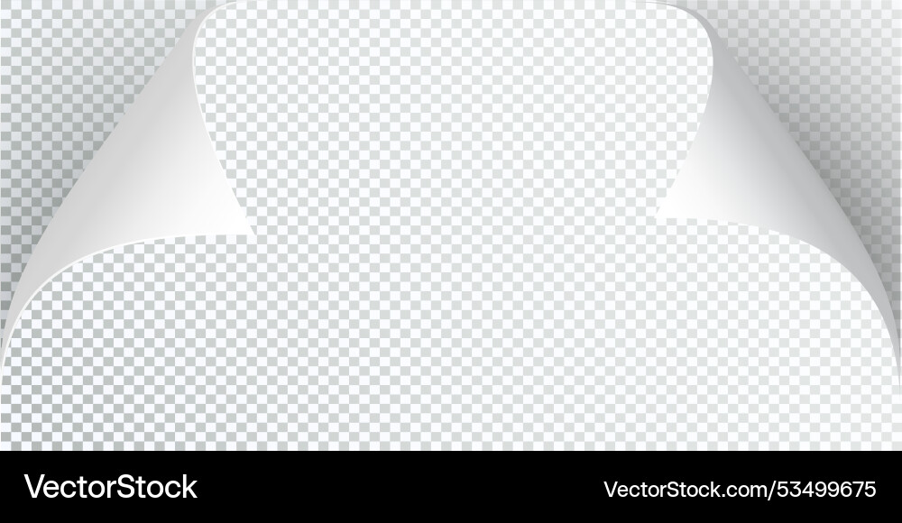 Curly page corner realistic curled Royalty Free Vector Image