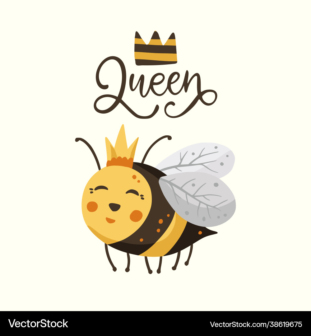 Cute cartoon bee design Royalty Free Vector Image