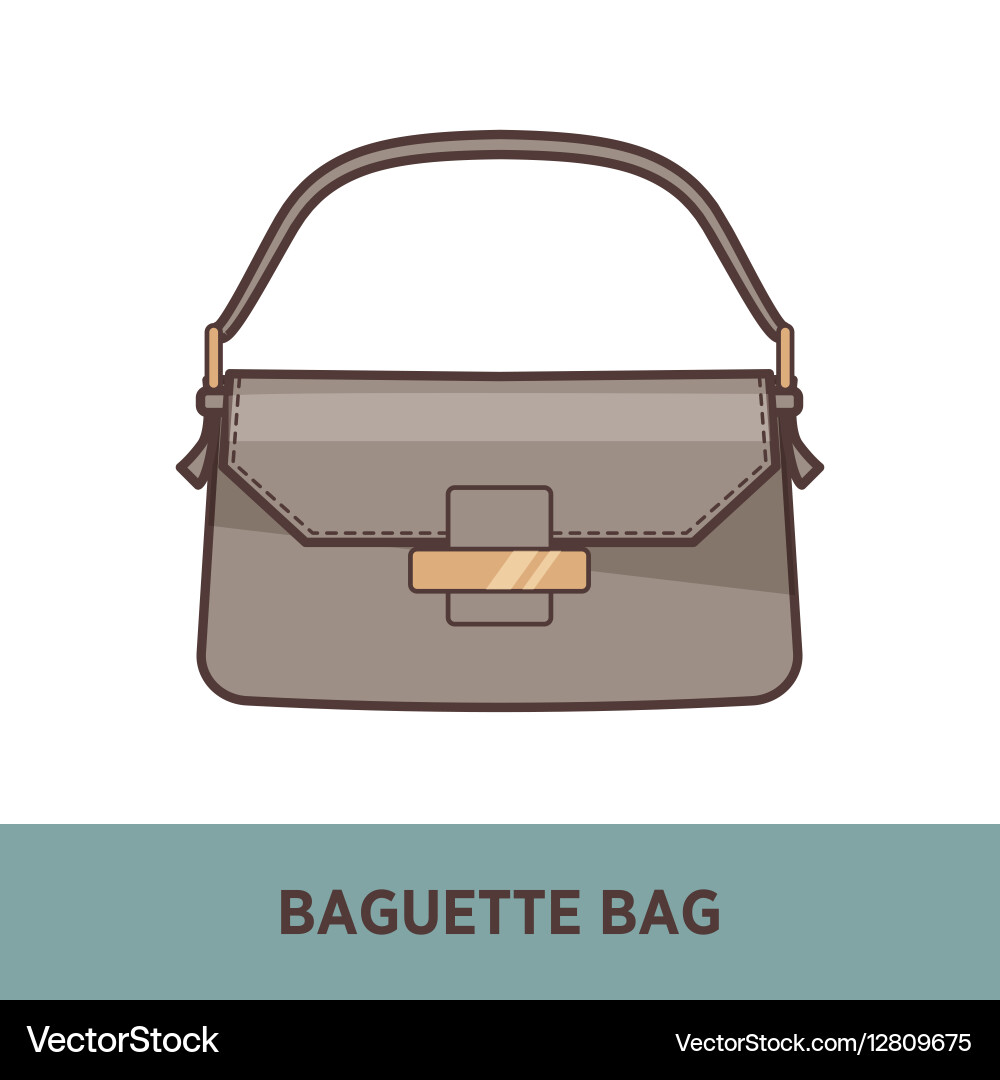 Fashion bag isolated on white Royalty Free Vector Image