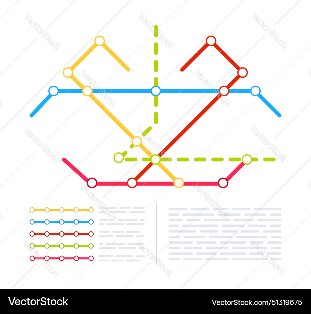 Metro subway city map underground transport Vector Image