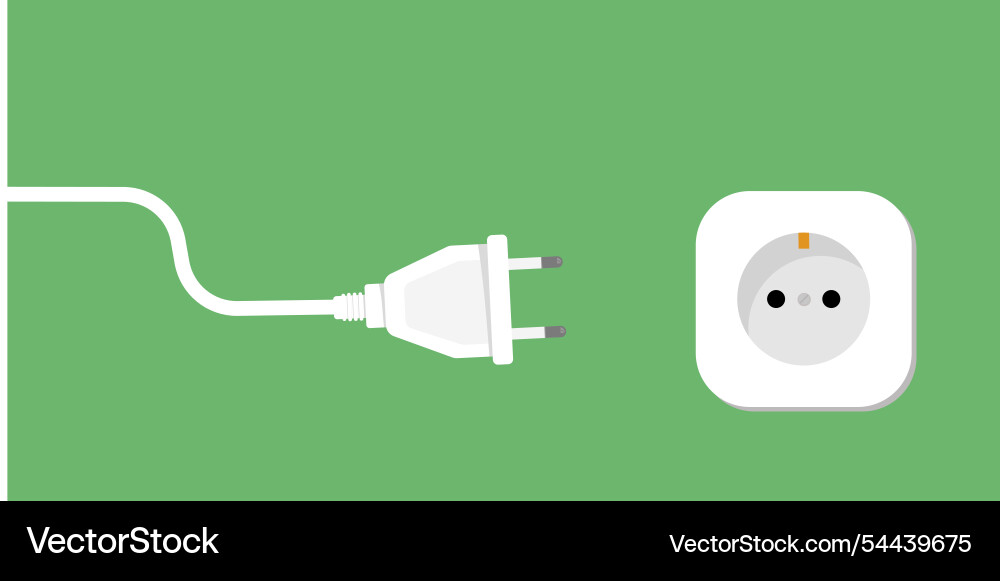 Stecker und Steckdosenstrom - Banner Hintergrund Vektorbild