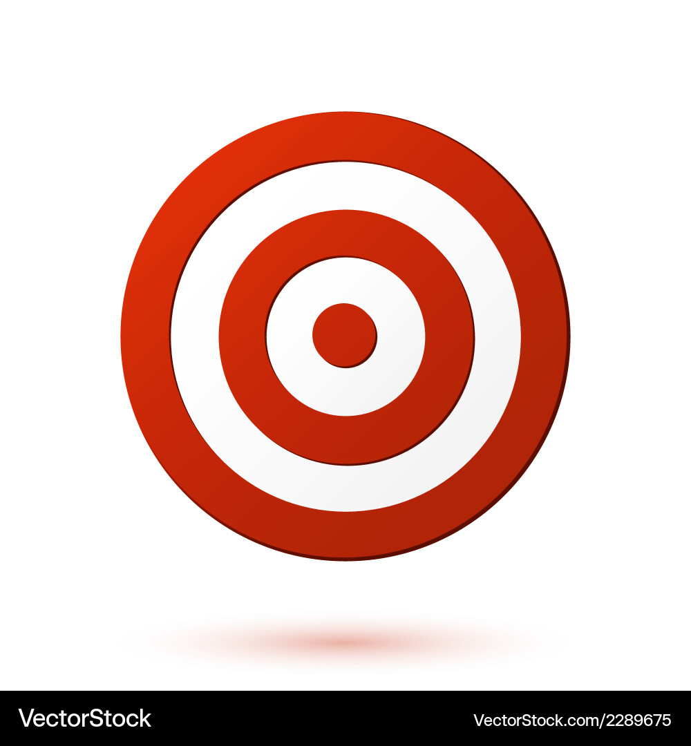 Red Target Icon - Shooting Royalty Free Vector Image