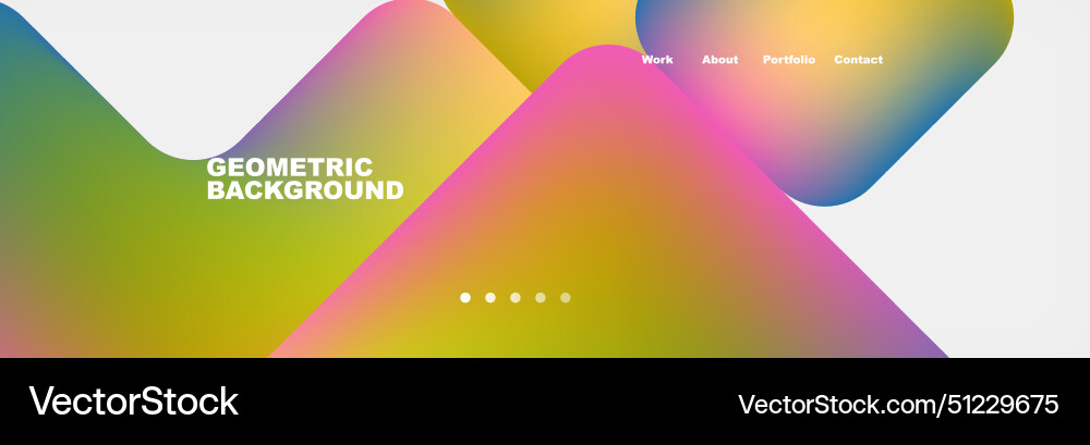 Square internet web page design template Vector Image