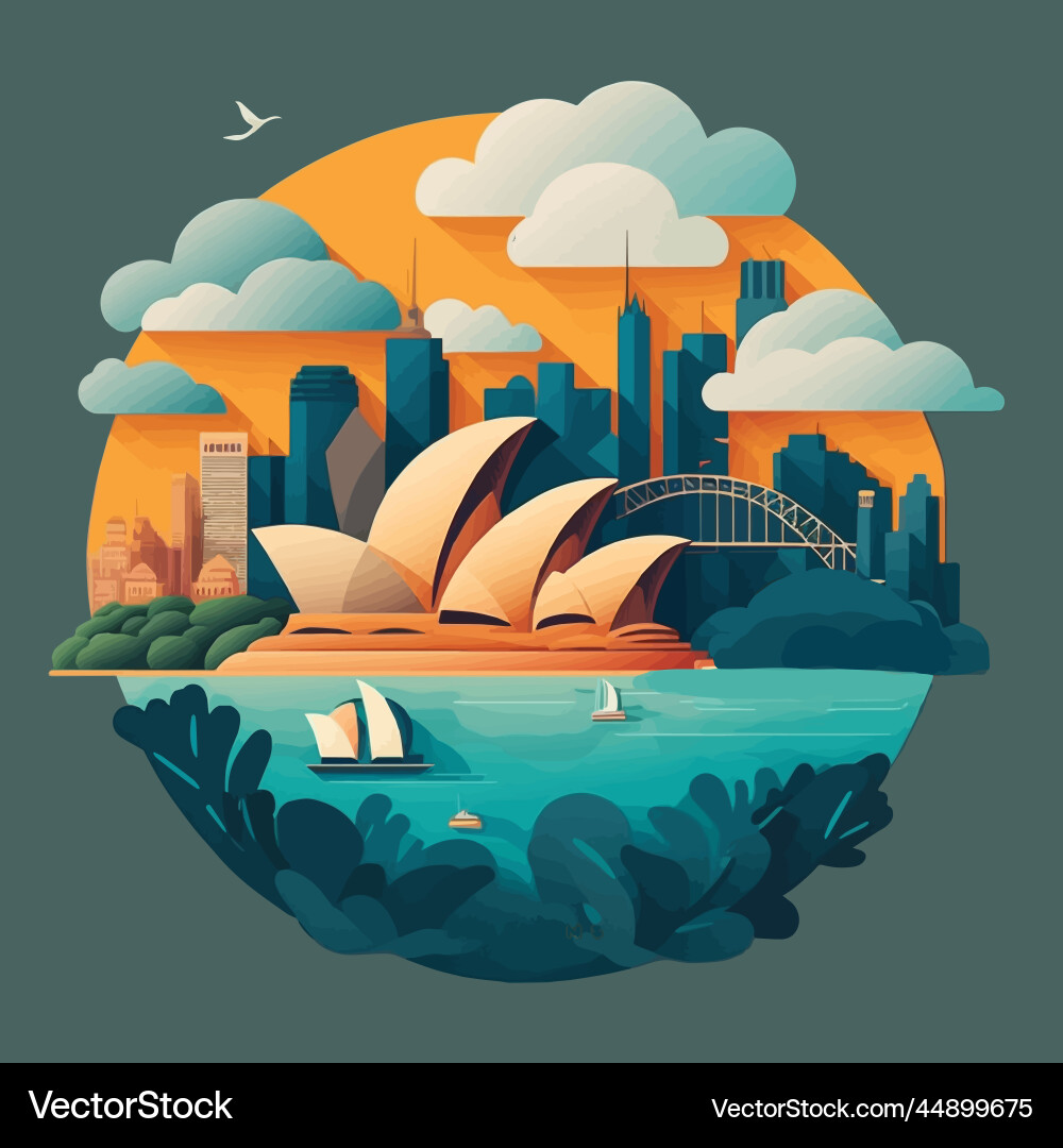 Cartoon Australia Monument Vector Images (80)