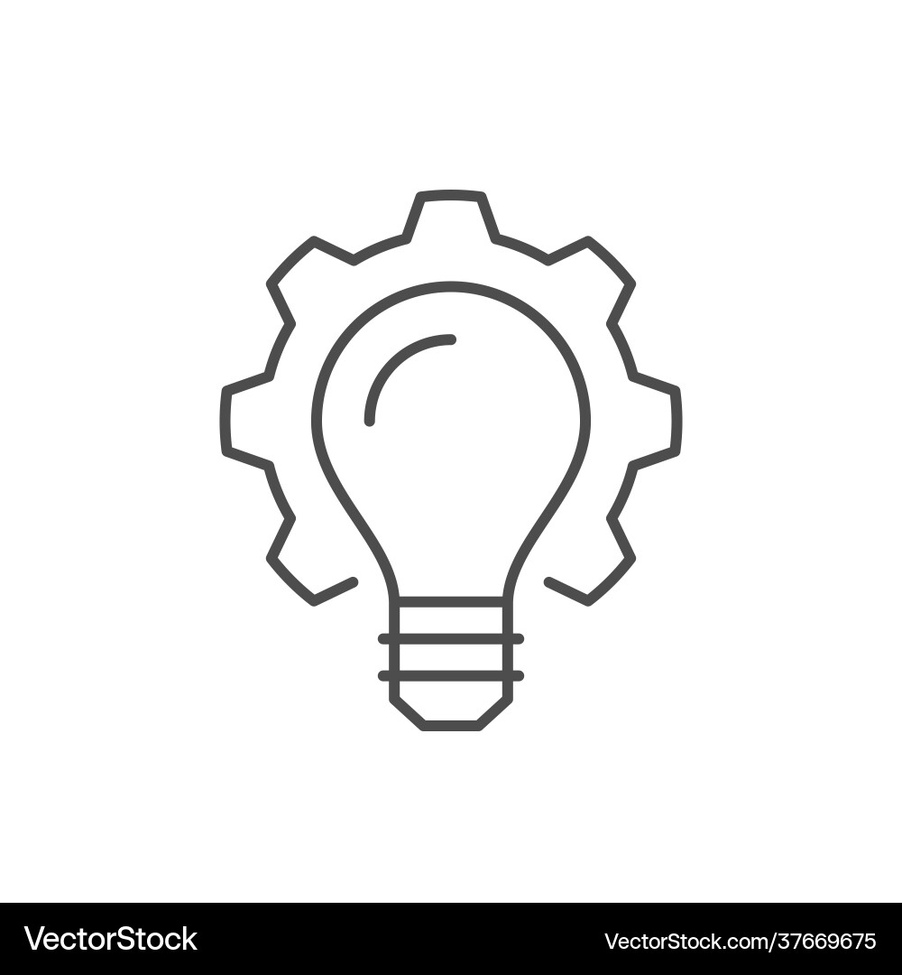 Technical innovation line outline icon Royalty Free Vector
