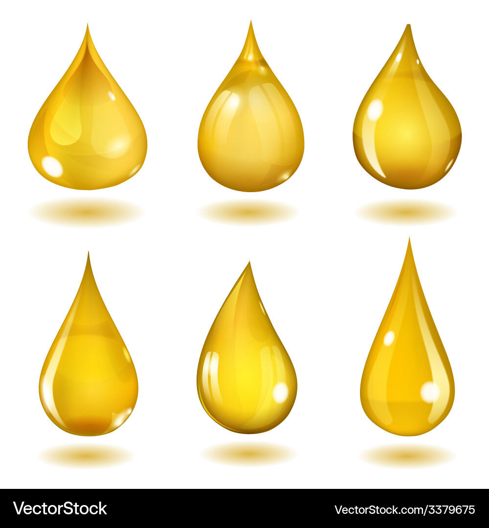 Yellow drops Royalty Free Vector Image - VectorStock
