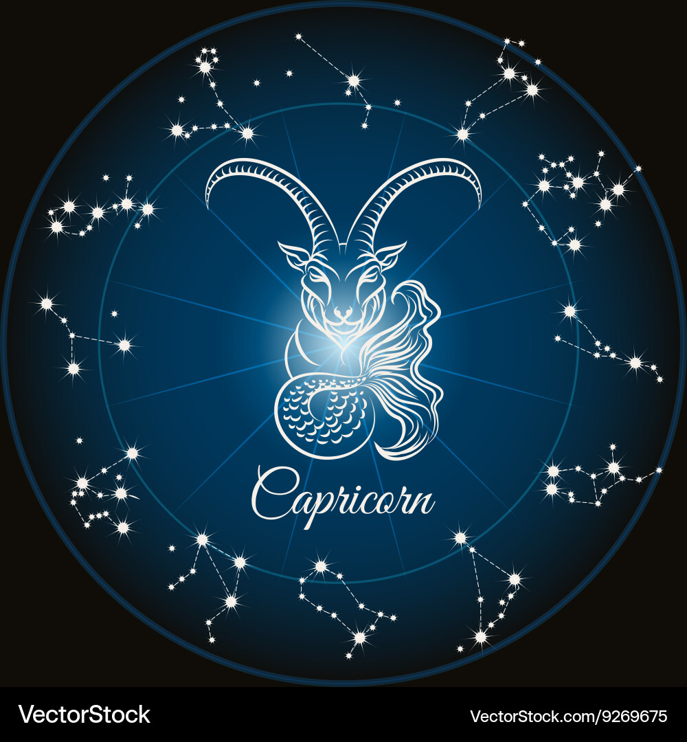 Zodiac capricorn sign Royalty Free Vector Image