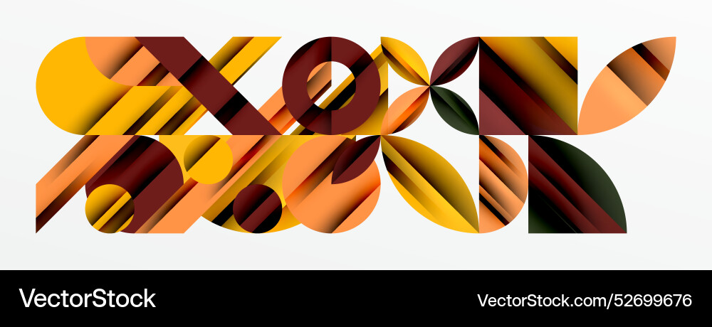 Circle square triangle shapes geometric minimal Vector Image