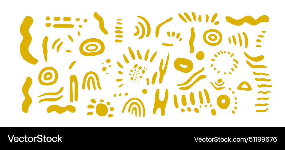 Collection of underline scribble element in Vector Image