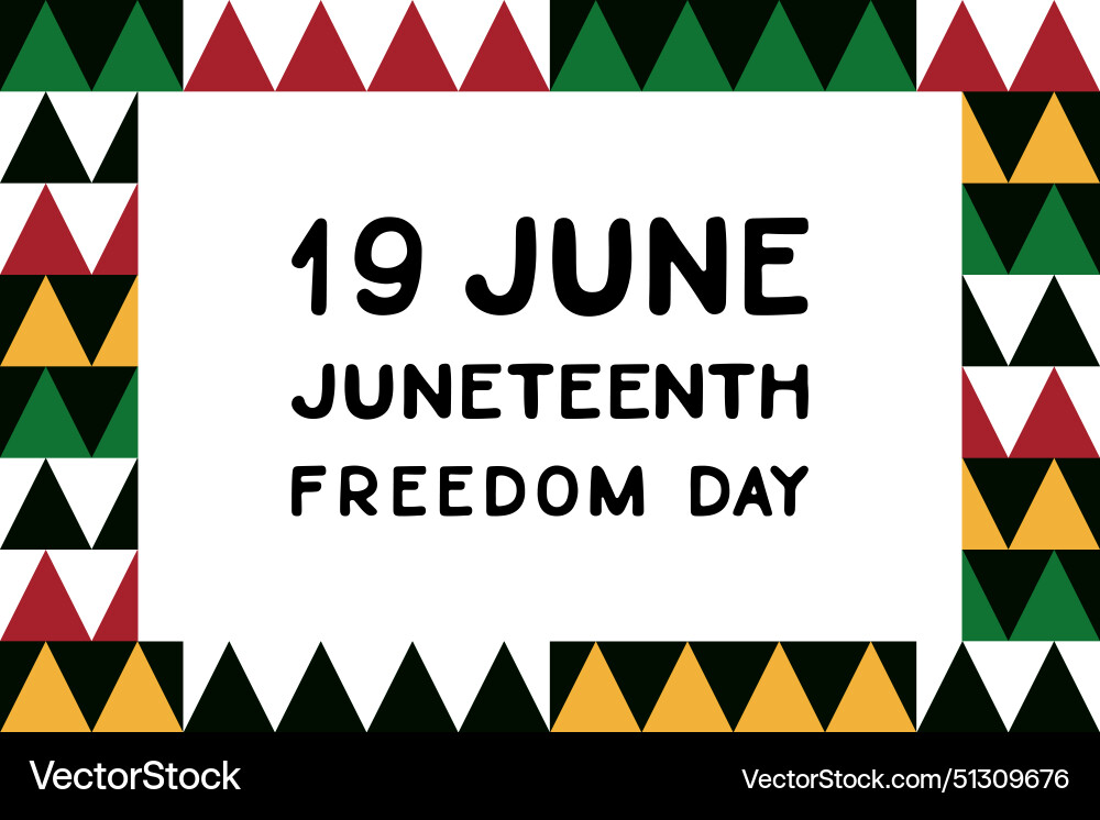 Flat juneteenth horizontal banner template Vector Image