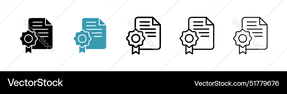 License line icon set Royalty Free Vector Image