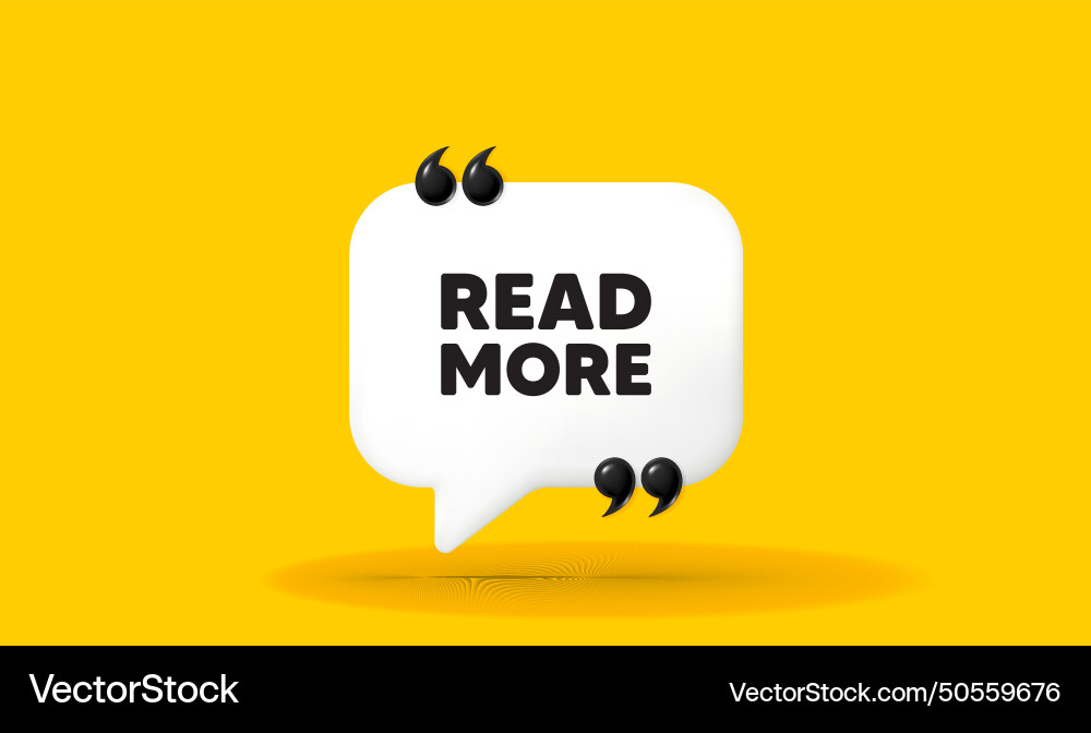 Read more symbol navigation sign chat speech Vector Image