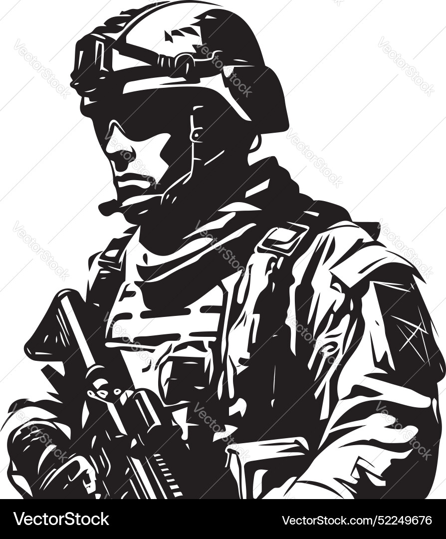 Tactical precision black icon design for soldier Vector Image