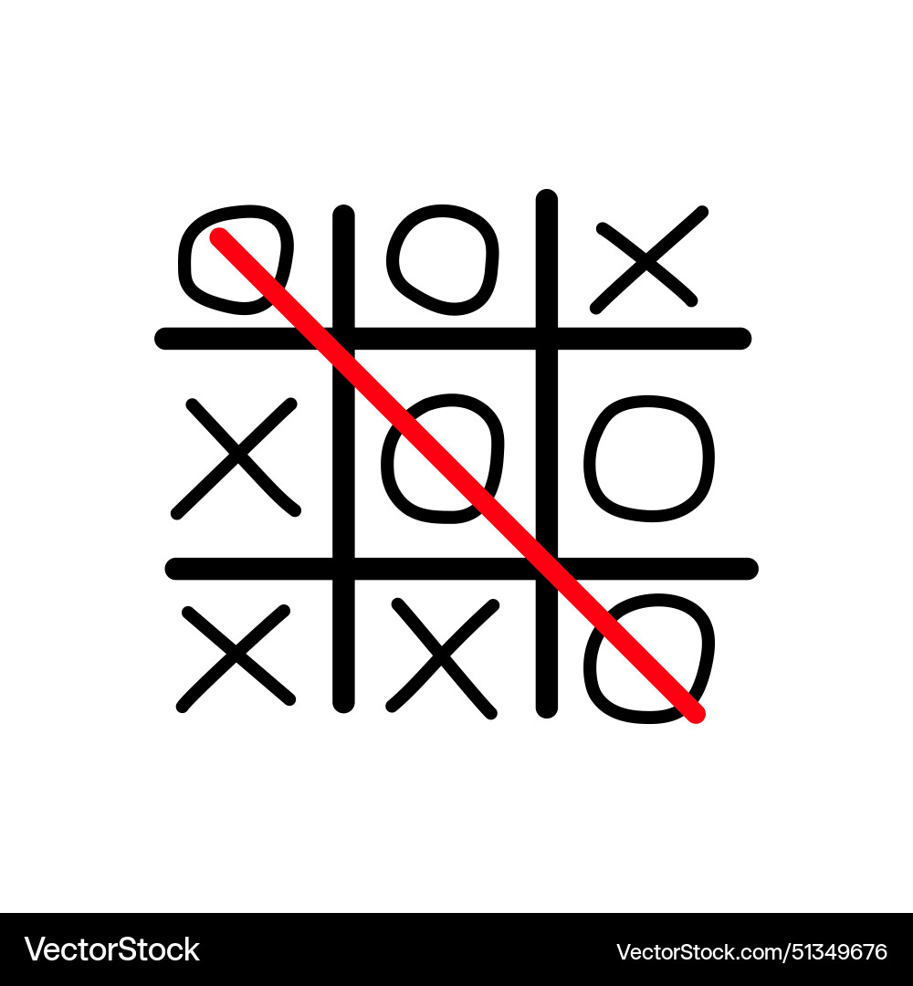 Tic-tac-toe game Royalty Free Vector Image - VectorStock