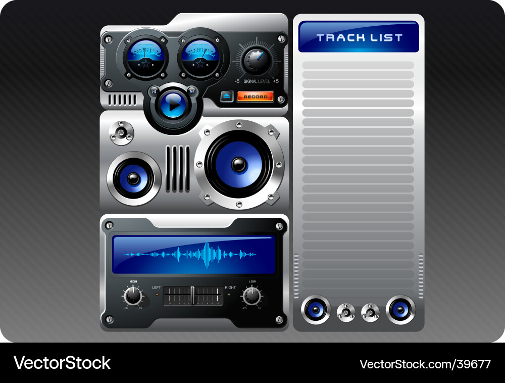 Analog mp3 player Royalty Free Vector Image - VectorStock