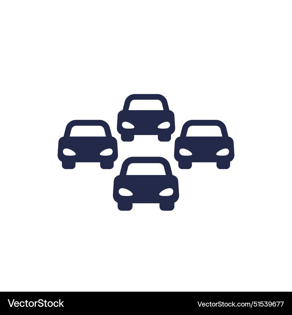 Car fleet icon or pictogram on white Royalty Free Vector