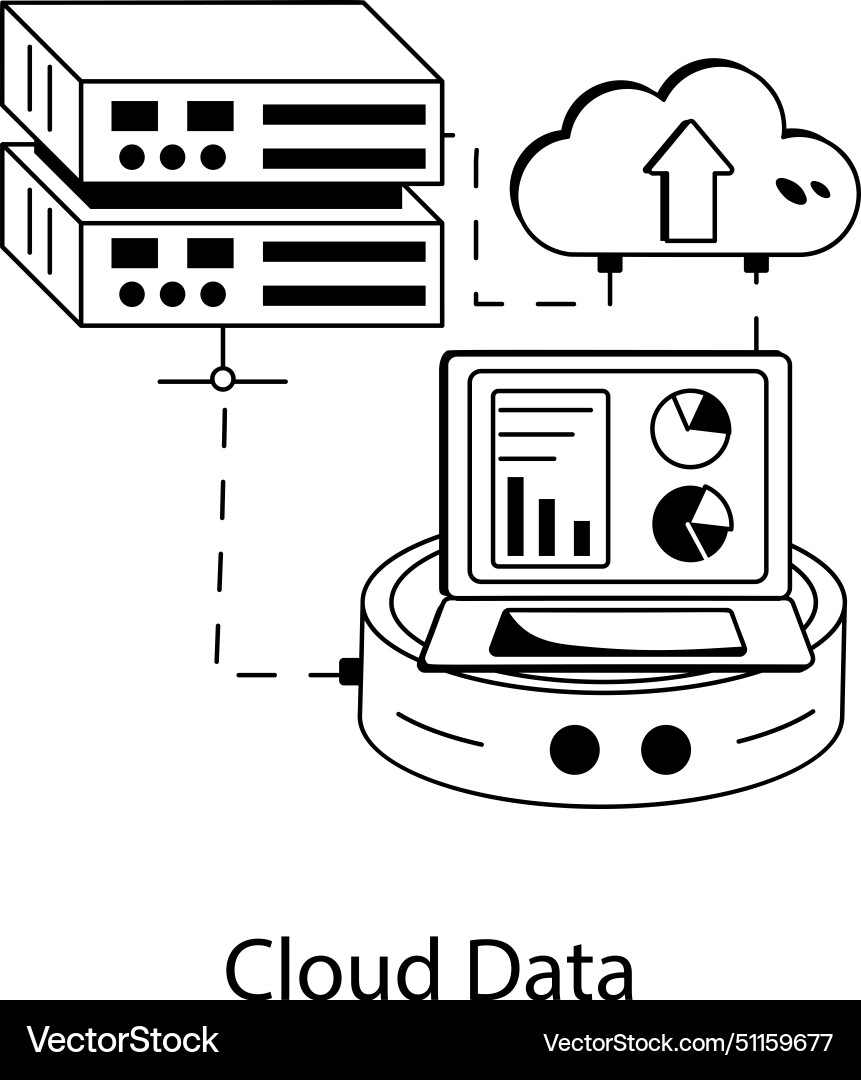 Cloud data Royalty Free Vector Image - VectorStock