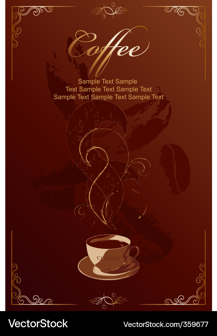 Coffee background Royalty Free Vector Image - VectorStock