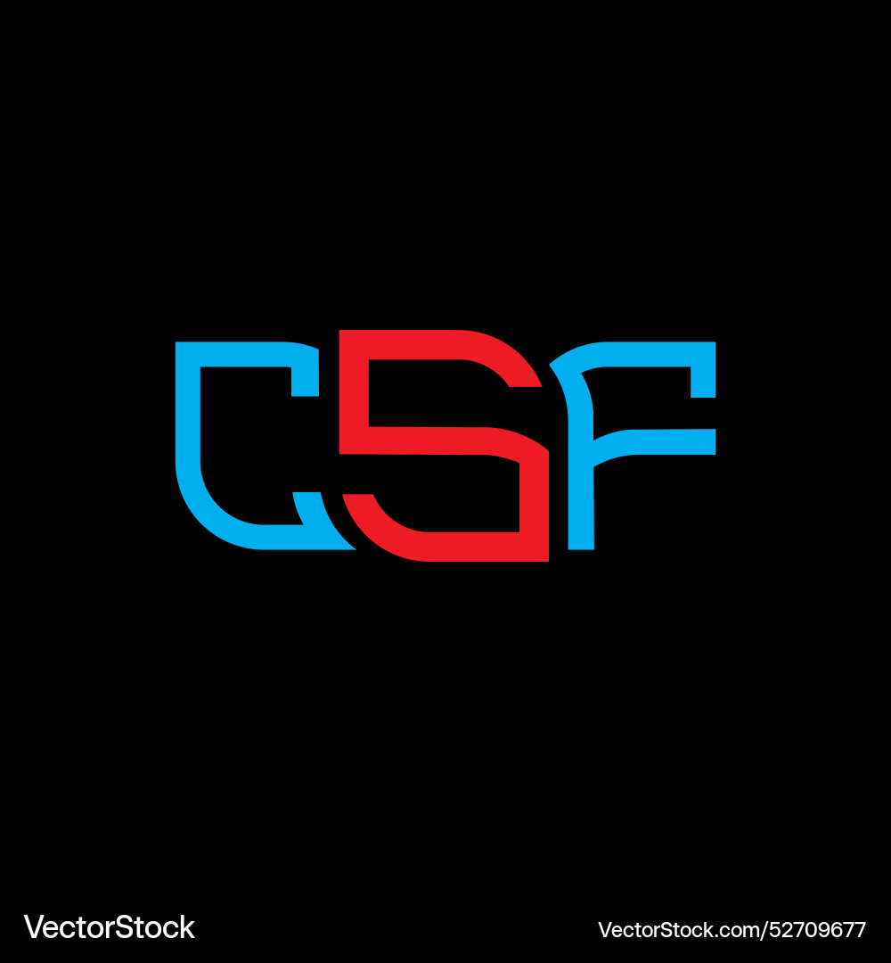 Csf logo design simple and modern Royalty Free Vector Image