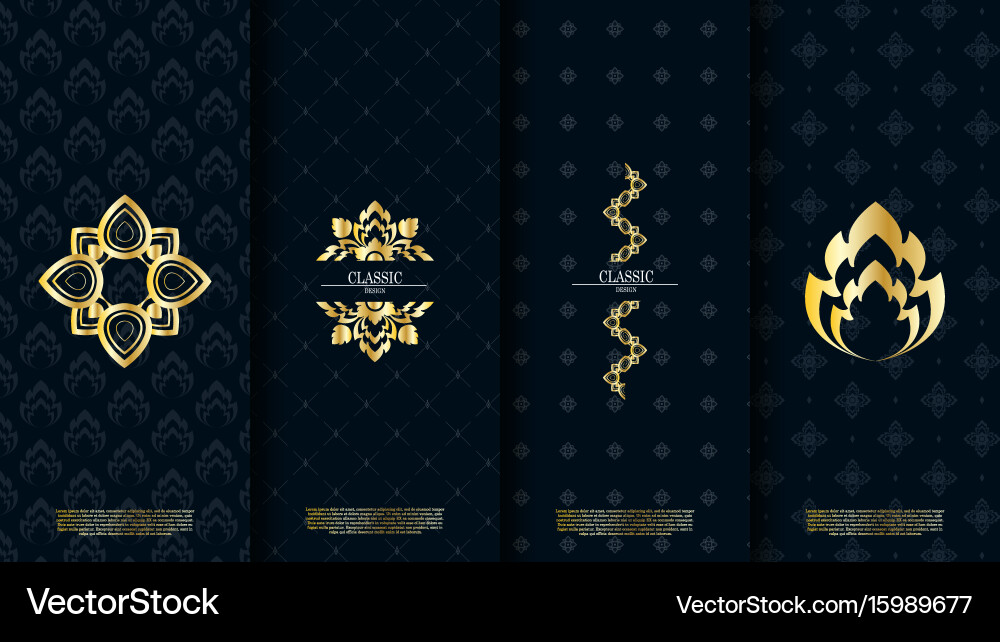 Packaging template of exotic thai pattern design Vector Image