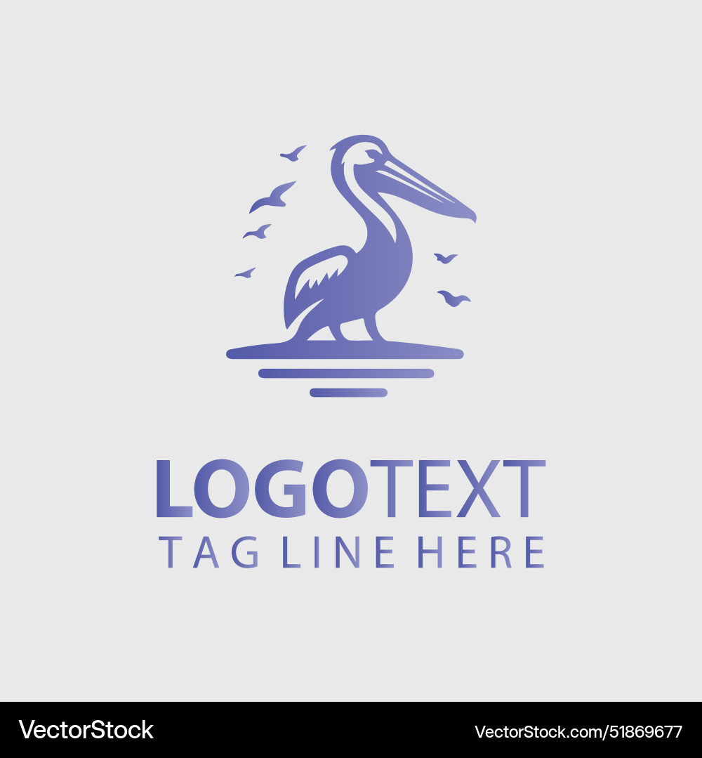 Pelican logo Royalty Free Vector Image - VectorStock