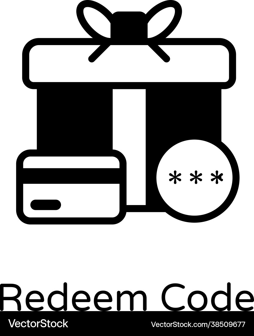Redeem code Royalty Free Vector Image - VectorStock