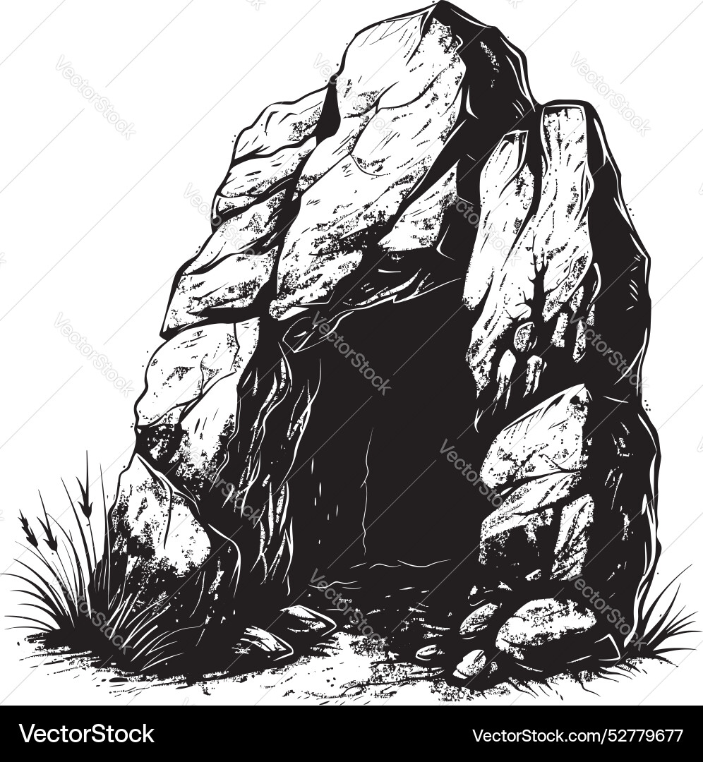 Tribal traditions stone cave symbol ancient Vector Image