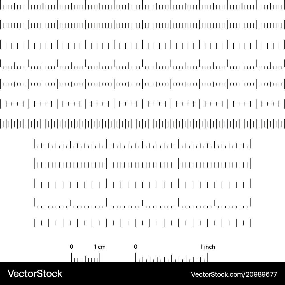 Various size indicators with different units Vector Image