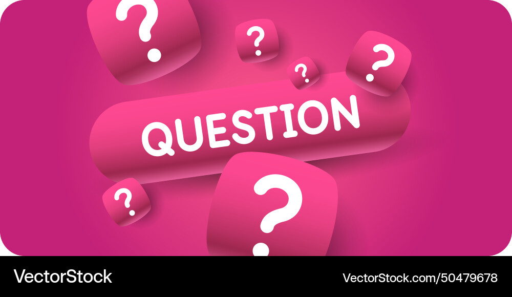 A poster with question marks Royalty Free Vector Image