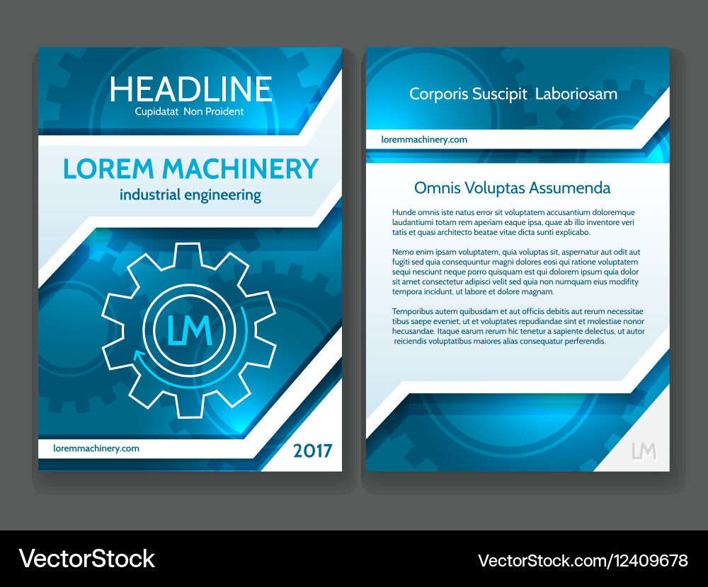 Abstract technology brochure template modern Vector Image