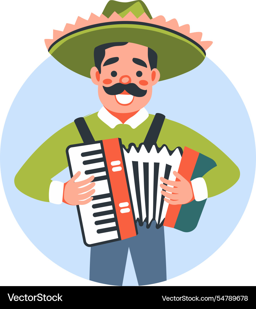 Accordion player Royalty Free Vector Image - VectorStock