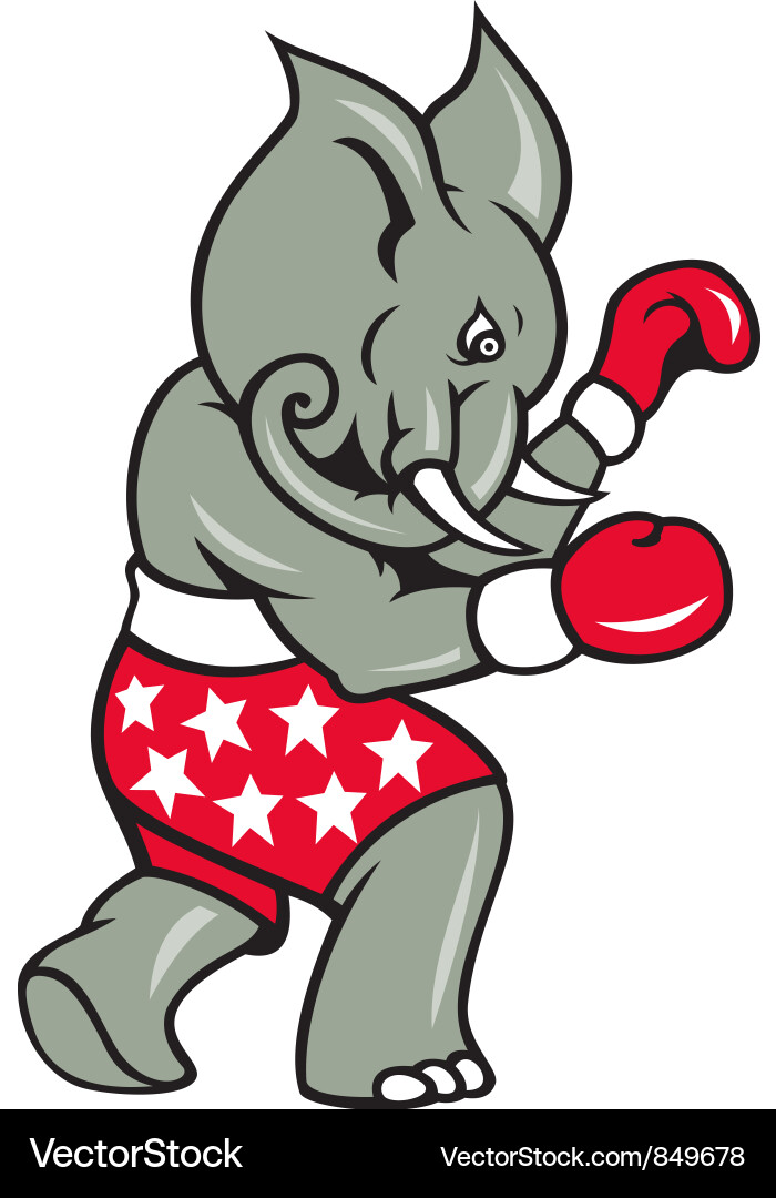 Boxing Elephant Mascot Royalty Free Vector Image