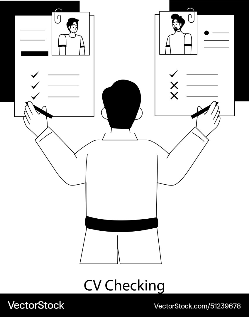 Cv checking Royalty Free Vector Image - VectorStock