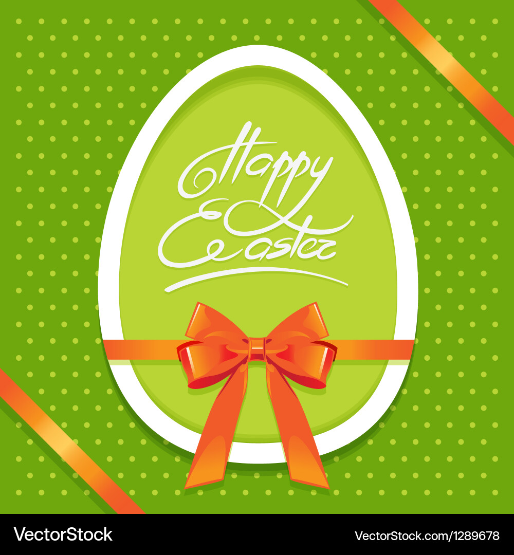 Easter Greeting Card with Egg Motif Royalty Free Vector