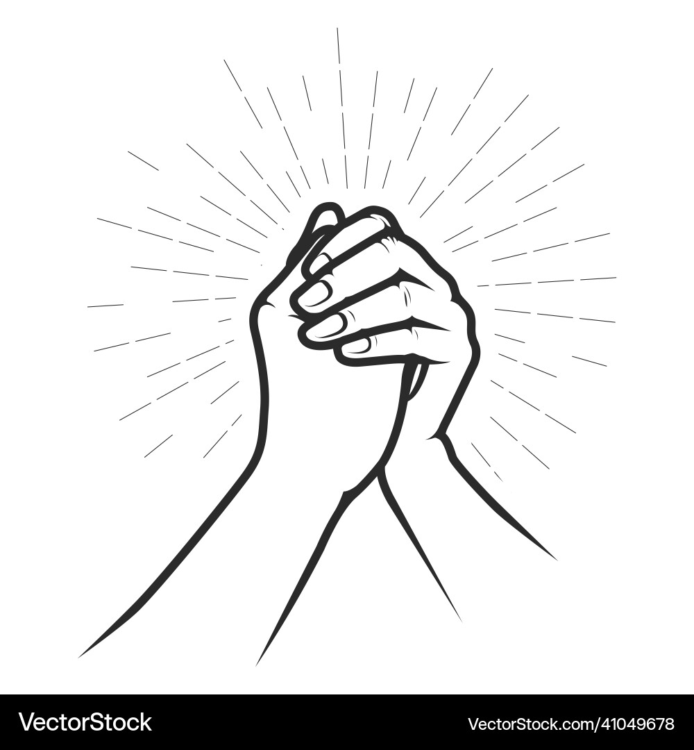 Hands in Prayer - Faith & Hope Royalty Free Vector Image