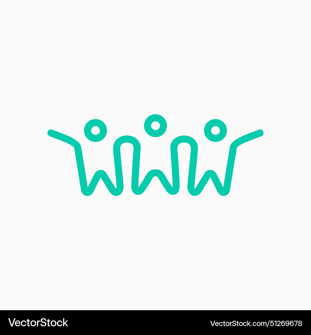 People family together three human unity logo icon