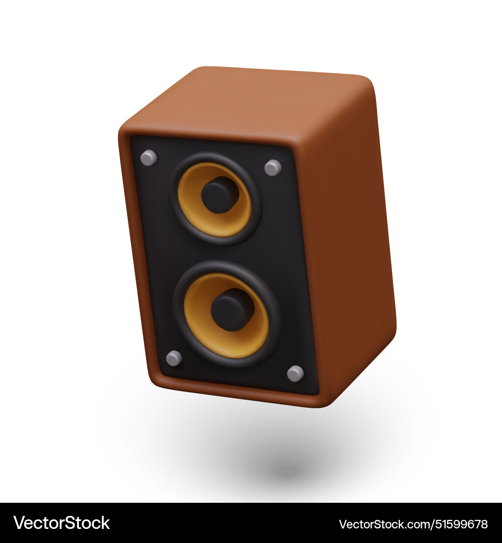 Realistic music column on white background device Vector Image