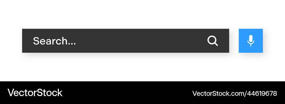 Search bar template internet browser engine Vector Image