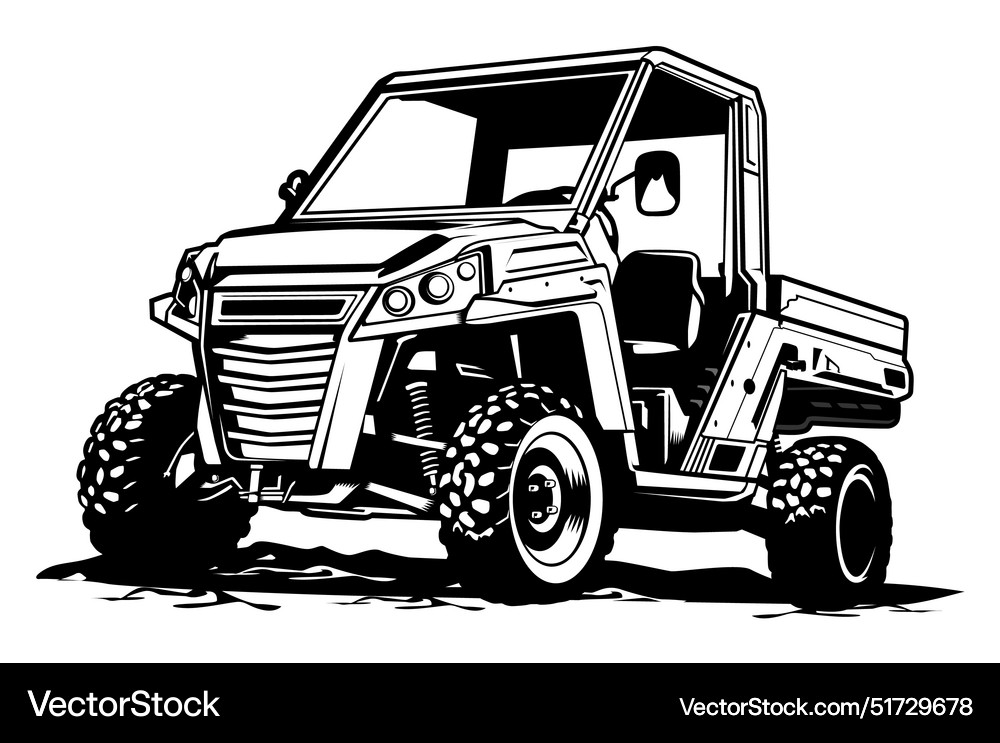 Utv offroading social club logo design Royalty Free Vector