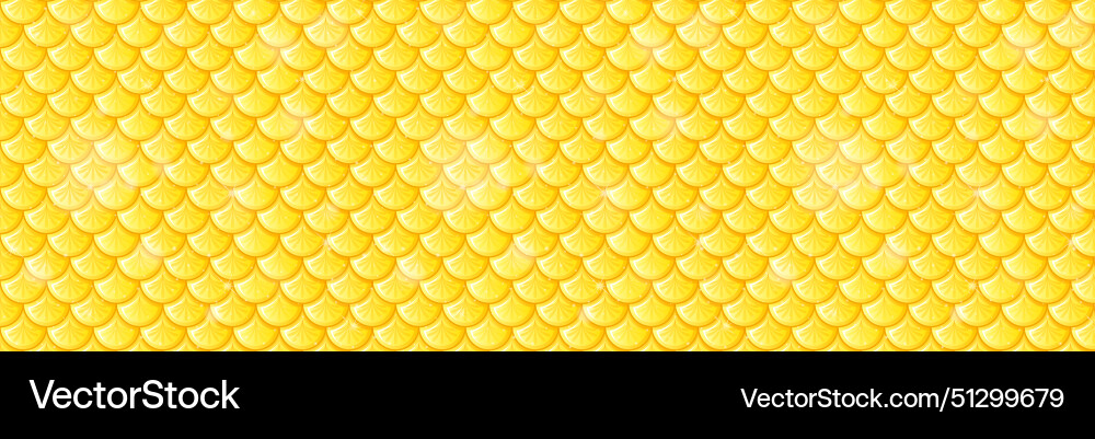 Bright yellow scales forming a seamless texture Vector Image
