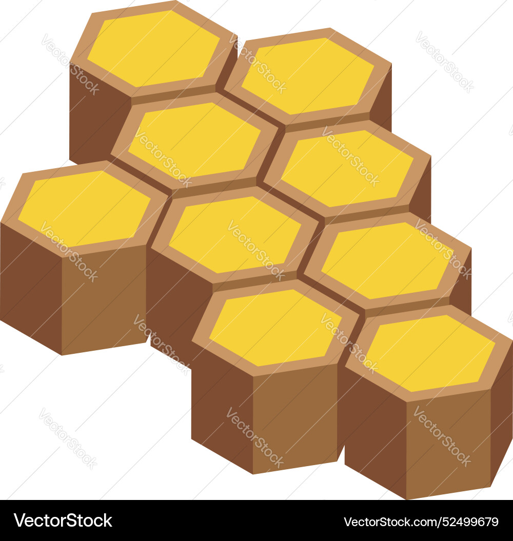 Honeycomb structure showing cells Royalty Free Vector Image
